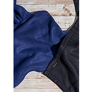 Brookstone Travel Blanket with Foot Pocket and Packing Case - Lightweight Portable Fleece Blanket for Vacations, Airplanes, Trains, Buses, and Cars, Size OneSize, Blue