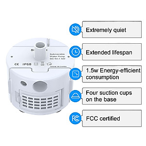 Vekonn Cat Water Fountain Stainless Steel, 0.8gal/108oz Pet Water Fountain with Water Level Indicator and 3 Filters, Cat Fountain with Quiet Pump Ideal for Cats, Dogs and Multi-pet households