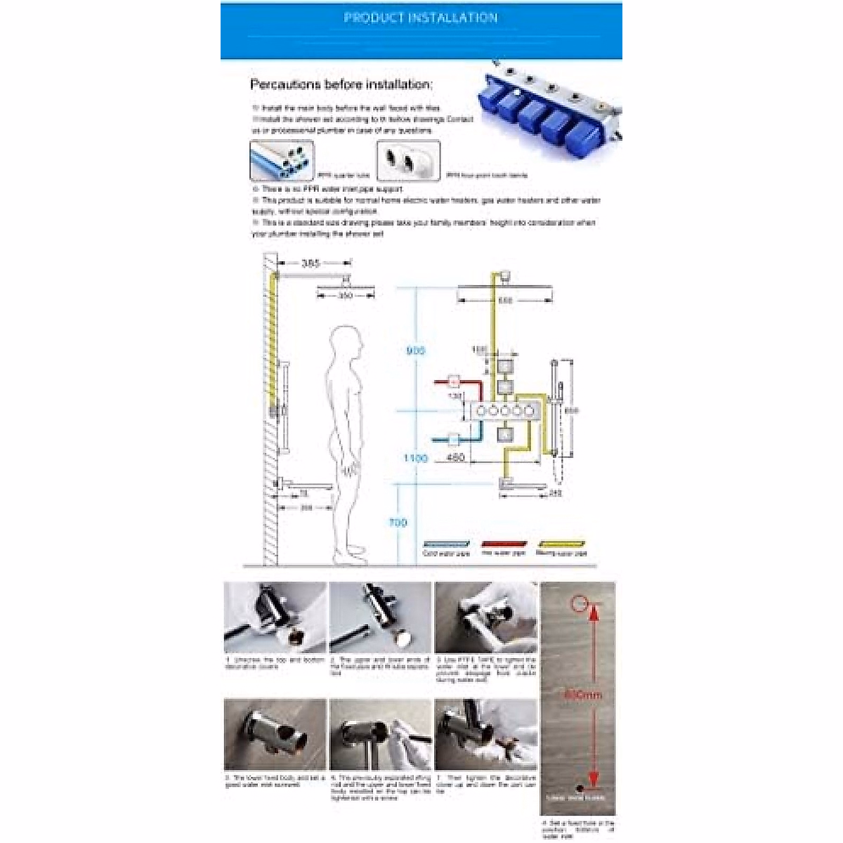 Kitchen Taps Shower Faucets Rainfall Rainfall Shower Faucet Thermostat Wall Shower Mixer Tap Bath Rainfall Shower Set Bathroom Mixer