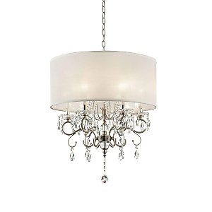 OK-5109h 21-Inch Crystal Silver Chandelier