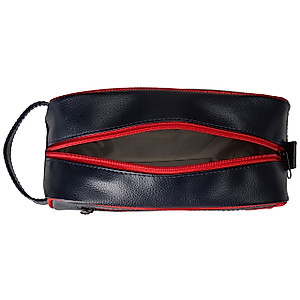 Nautica Men's Top Zip Travel Kit Toiletry Bag Organizer, red, One Size