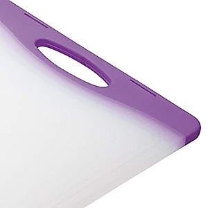 KitchenCraft CWBOARD350PUR Colourworks Polyethylene Reversible Cutting Board, 36.5 x 25 cm - Purple