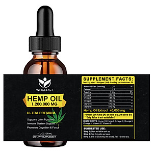 (3 Pack) Organic Hemp Oil - 100% Natural Hemp Oil Extract, Relaxation, Immune Support, Rich in Omega 3, 6, 9 Fatty Acids, Vegan - 30mL