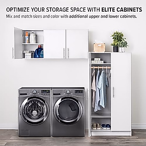 Prepac Elite 3-Door Wall Cabinet/Pantry Storage Cabinet | White, 54W x 24H x 12D | Versatile Garage Wall Cabinet by Prepac