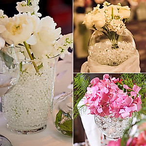 NIKOEO 140,000 Clear Water Gel Beads, Water Gel Beads Vase Fillers for Floating Pearls, Floating Candle Making, Floral Decoration, Wedding Centerpiece, Christmas Decoration