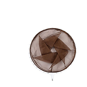Universal Detachable Fishing Tackle, Fishing Folding Net Accessories, Aluminum Alloy Fishing Net, High Strength Nano-mesh Fishing Tool(30cm,Brown)