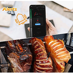 Wireless Meat Thermometer Wireless with Bluetooth, 165ft Long Range Meat&Food Thermometer, Meat Thermometers for Oven, Grilling, Cooking, Smokers, BBQ