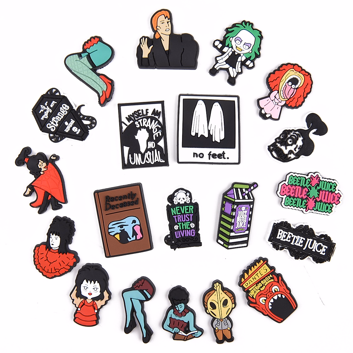 Horror Movie Shoe Charms Shoes Decoration Halloween Accessories for Teens Boys Girls Birthday Halloween Gifts TRS025-20pcss