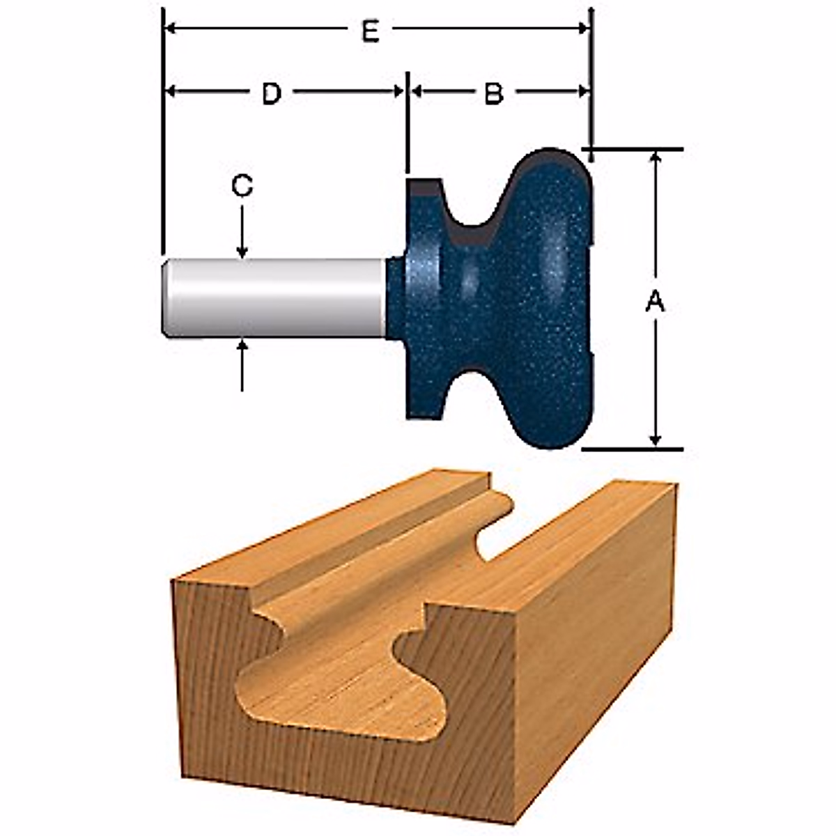 BOSCH 84540M 1-3/4 In. x 13/16 In. Carbide Tipped Finger Pull Bit