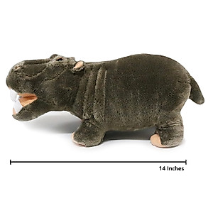 Ice King Bear Wild Animal Stuffed Animals Zoo Family Plush Toy (Hippo 14 Inches)