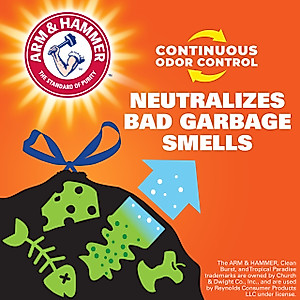 Hefty Ultra Strong Tall Kitchen Trash Bags, Blackout, Unscented, 13 Gallon, 40 Count