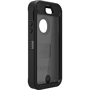 OtterBox iPhone SE (1st gen - 2016) and iPhone 5/5s Defender Series Case - 2016) and iPhone 5/5s ONLY - BLACK, rugged & durable, with port protection, includes holster clip kickstand