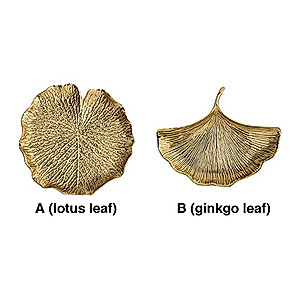Golden Leaf Tray Ginkgo Leaf Decorative Gold Trinket Dish Jewelry Ring Holder Gold Leaf Jewelry Plate Dish Vanity Tray​