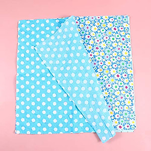 EXCEART 9pcs Cotton Fabric Quilting Patchwork Fabric Square Sewing Craft Fabric Printed Fabric Bundle with Scissors for Sewing Quilting Handmade DIY Crafts (Mixed Color 25x25cm)