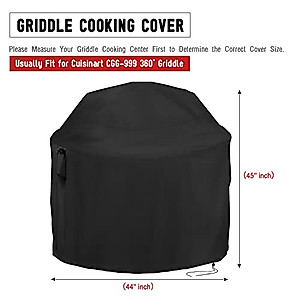 Hengme Griddle Cooking Center Cover for Cuisinart CGG-999 360° 30‘’ Griddle,Waterproof Griddle Cover All Season Protection-44" x 44" x 45"