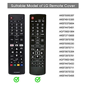 Silicone Protective Case for LG AKB75095307 AKB75375604 AKB74915305 Remote Control, Shockproof Anti-Lost Remote Cover Holder Skin Sleeve Protector for LG Smart TV Remote (Glow Blue)