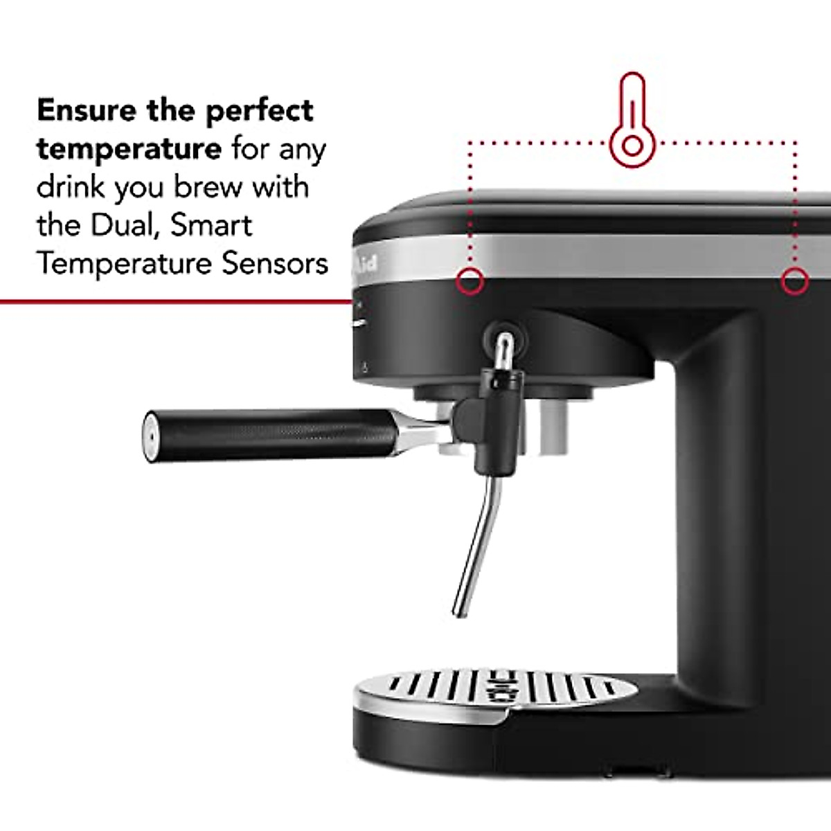 KitchenAid Semi-Automatic Espresso Machine and Automatic Milk Frother Attachment - KES6404