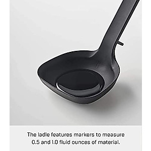Yamazaki Home Tower Silicone Ladle - Ladle - Silicone, Black