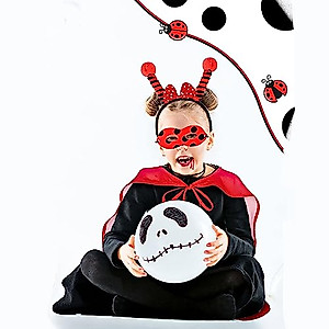 Ausejopeac Ladybug Bopper Antenna Headband Ladybug Wings and Masks Ladybug Costume Set for Kids Halloween Dress Up