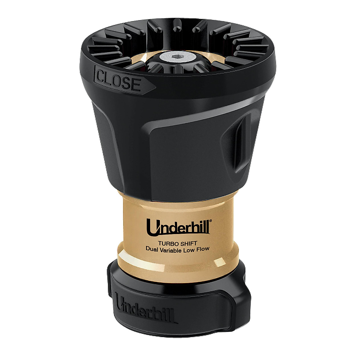 Underhill Magnum UltraMAX Premium PRO Series-TurboShift 1 Inch Garden Water Hose Nozzle, Sprayer, Jet, Metal and Rubber, Adjustable, NG650-DFH-10