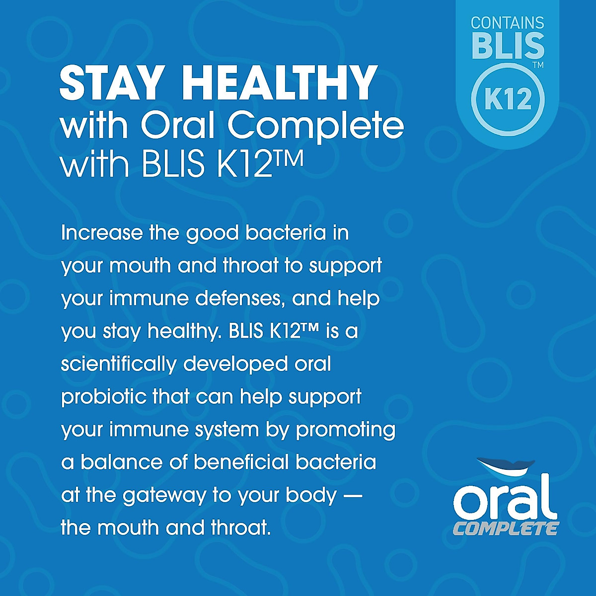 Oral Complete 11-in-1 Dental Probiotics, Bad Breath Treatment Halitosis Tonsil Stone with Non-GMO with BLIS K12, Ashwagandha and Collagen, 120 Capsules