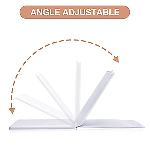 LED Foldable Tabletop Makeup Mirror for Travel, Cosmetic, Office - 7x9 inches,Portable, 3 Colors Light Modes USB Rechargeable Touch Screen, (White)