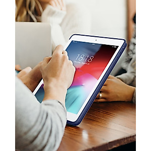 DTTO for iPad Air 1st Edition Case, (NOT for iPad Air 2 and Air 3) Ultra Slim Lightweight Smart Trifold Stand with Flexible Soft TPU Back Cover [Auto Sleep/Wake], Navy Blue