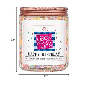 Homsolver Birthday Candles Gifts for Her and Him, Birthday Gifts for Women Men, Unique Best Friend Birthday Gift Ideas -Happy Birthday Candles