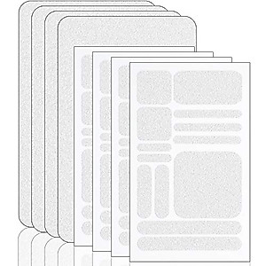 8 Pieces Cell Phone Grip Tapes Stickers Anti-Slip Grip Rubberized Decal Stickers Adhesive Traction Grip Decal Stickers Anti-Slip Textured Phone Tape for Phones Tablet Computer Gaming Cases (Clear)