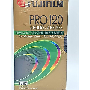 Fuji PRO T-120 High-Grade Recordable VHS Cassette Tapes (3 Pack)