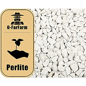 O-FarFarm Chunky Perlite Bulk, Horticultural Pearlite Coarse Perlite for Plants Indoor, Additive Conditioner Mix, Improve Drainage and Ventilation, Help Root Growth(5-10mm, 1qt)