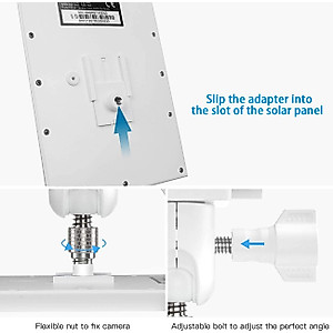 Outdoor Mount for Ring Solar Panel,Ring Super Solar Panel,Eufy,Wyze,Reolink，Arlo Solar Panels,Fits 1.96-7.87" Pole, Tree, Cylindri Rail, Drainage Pipe, No Punching(White, 1 Pack)