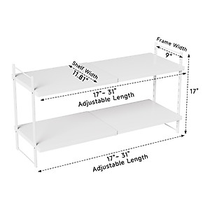 SOFRON Expandable Pantry Closet Shelf, Adjustable Shelf for Cabinets, Wall Mounted Customizable Shelf, 2 Smooth Boards