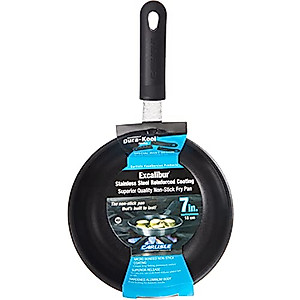 Carlisle FoodService Products 60907XRS Scratch-Resistant Aluminum Non-Stick Fry Pan With Removable Silicone Sleeve, 7