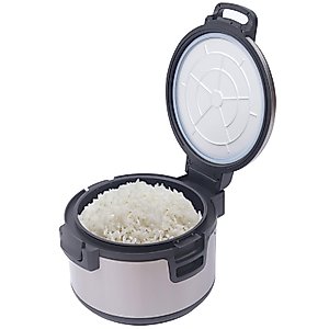 19 L/20QT Commercial Rice Warmer, 100W Stainless Efficient Insulation Electric Rice Warmer Rice Warming Machine with Non-stick Inner Pot & Rice Spoon, Suitable for Warming Rice, Porridge, Soup