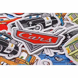 Cars Logo Cartoon Film Embroidered Patch Iron On (3.9" x 2.8")