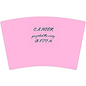 Mugzie 16 Ounce Stainless Steel Travel Mug with Wetsuit Cover - Cancer Picked the Wrong Bitch