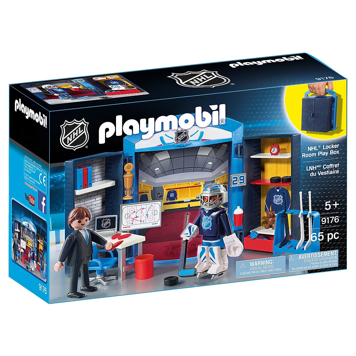 Playmobil NHL Locker Room Play Box, Blue