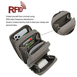 myfriday Touch Screen Crossbody Phone Purse for Women, Rfid Blocking Small Cellphone Shoulder Purse with 2 Adjustable Strap