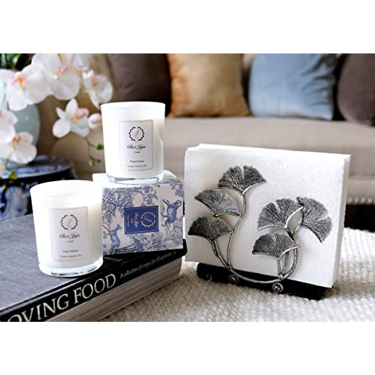 Chez Juju Natural Soy Wax Candle | Wild Bluebell & Musk | Luxurious Scented Candle Fragrance Aromatherapy | Clean Burning | Handcrafted | Plant-Based Vegan Eco Friendly | Pure Fine Essential Oils