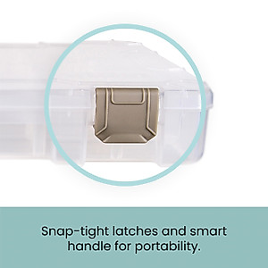 ArtBin 6840JN Floss Finder Box, Sewing & Embroidery Organizer, [1] Plastic Storage Case, Clear