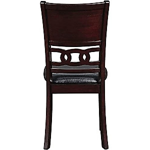 New Classic Furniture Gia Drop Leaf Dining Table with Two Chairs, 42", Ebony,EC-SOVKYDYFFO