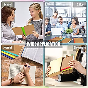 24 Packs A5 Composition Notebooks Kraft Lined Journals with Rainbow Spines Kraft Cover Travel Journal for Kids Students Home Office School College Supplies, 8.3 x 5.5 Inch, 60 Pages (24 Packs)