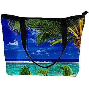 TBOUOBT Handbags for Women Fashion Tote Bags Shoulder Bag Satchel Bags, Tropical Beach Palm Tree