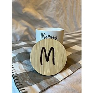 Melteeys Cafe Mocha 10 Oz Candle in Ceramic Jar - Luxury Hand-Poured Candle - Custom Wax Blend with Coconut, Beeswax, and Soy - Parafin Free - Made with love in small batches