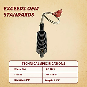 Pellethead Replacement for Harman 15 Fin Igniter 3-20-677200 - MADE IN THE USA