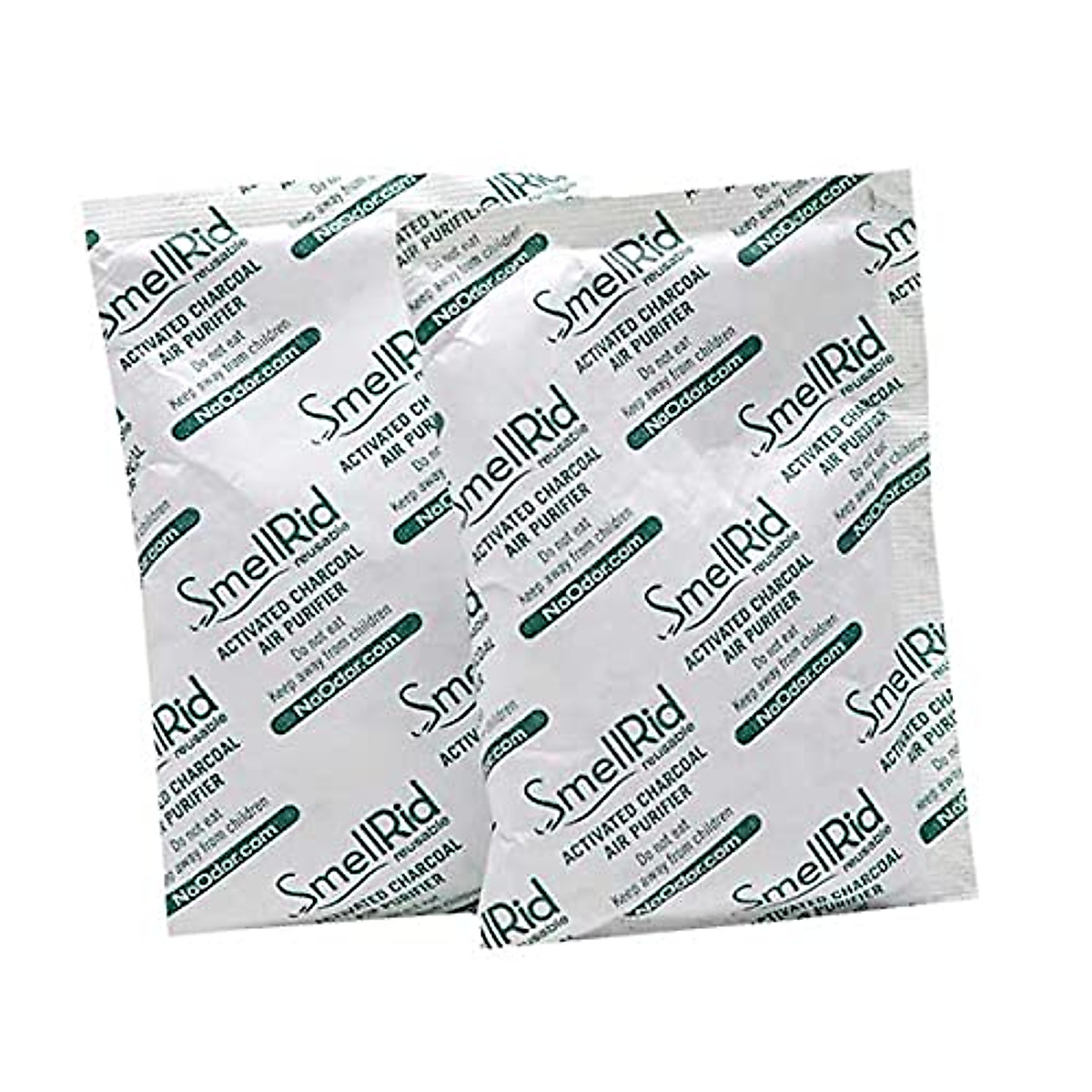 SMELLRID Reusable Activated Charcoal Drawer & Cabinet Smell Remover [5 Pack] – Large 100g (4" x 5.3") Pack Treats 50 Sq. Ft.- Premium Natural Fresheners for Drawers, Chest, Cabinets, Bags, Shoes, Cars.