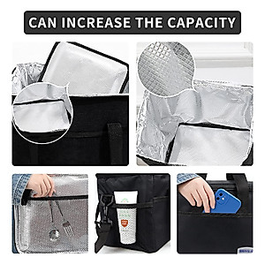 ZGWJ Leakproof Reusable Insulated Cooler Lunch Bag for Men and Women - Office Work Picnic Hiking Beach Lunch Box Organizer