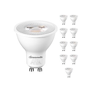DEWENWILS GU10 LED Bulb, Dimmable, 500LM 5000K Daylight Track Lighting 7W(50W Equivalent) Bulbs for Kitchen, Living Room, Bathroom, Bedroom, UL Listed, 10 Pack