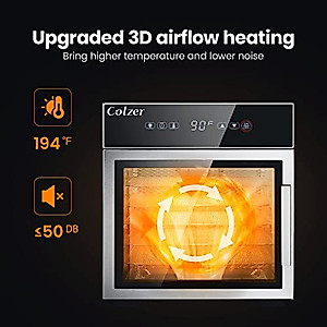 Colzer Dehydrators for Food and Jerky, 6 Tray Food Dehydrator Machine Professional Fruit Dryer Dehighdrater Food with Timer for Herb, Meat, Beef, Vegetables, Cat and Dog Food DBC-06B